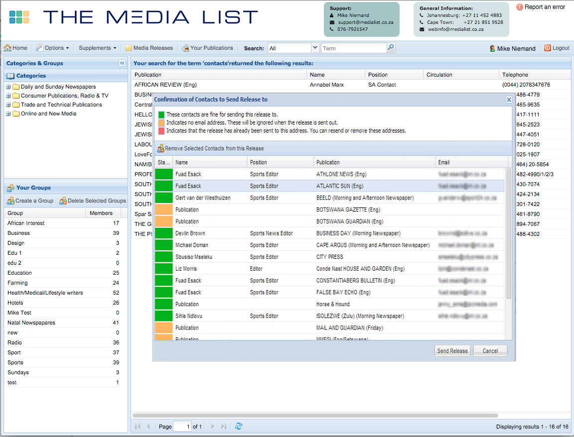 The Media List - South Africa’s Premier Media Contacts Directory