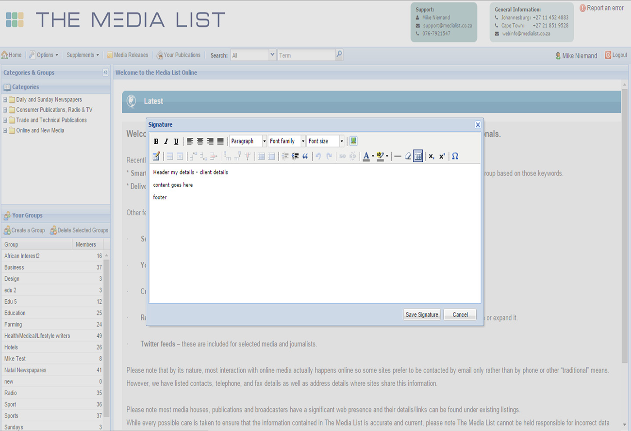 The Media List - South Africa’s Premier Media Contacts Directory